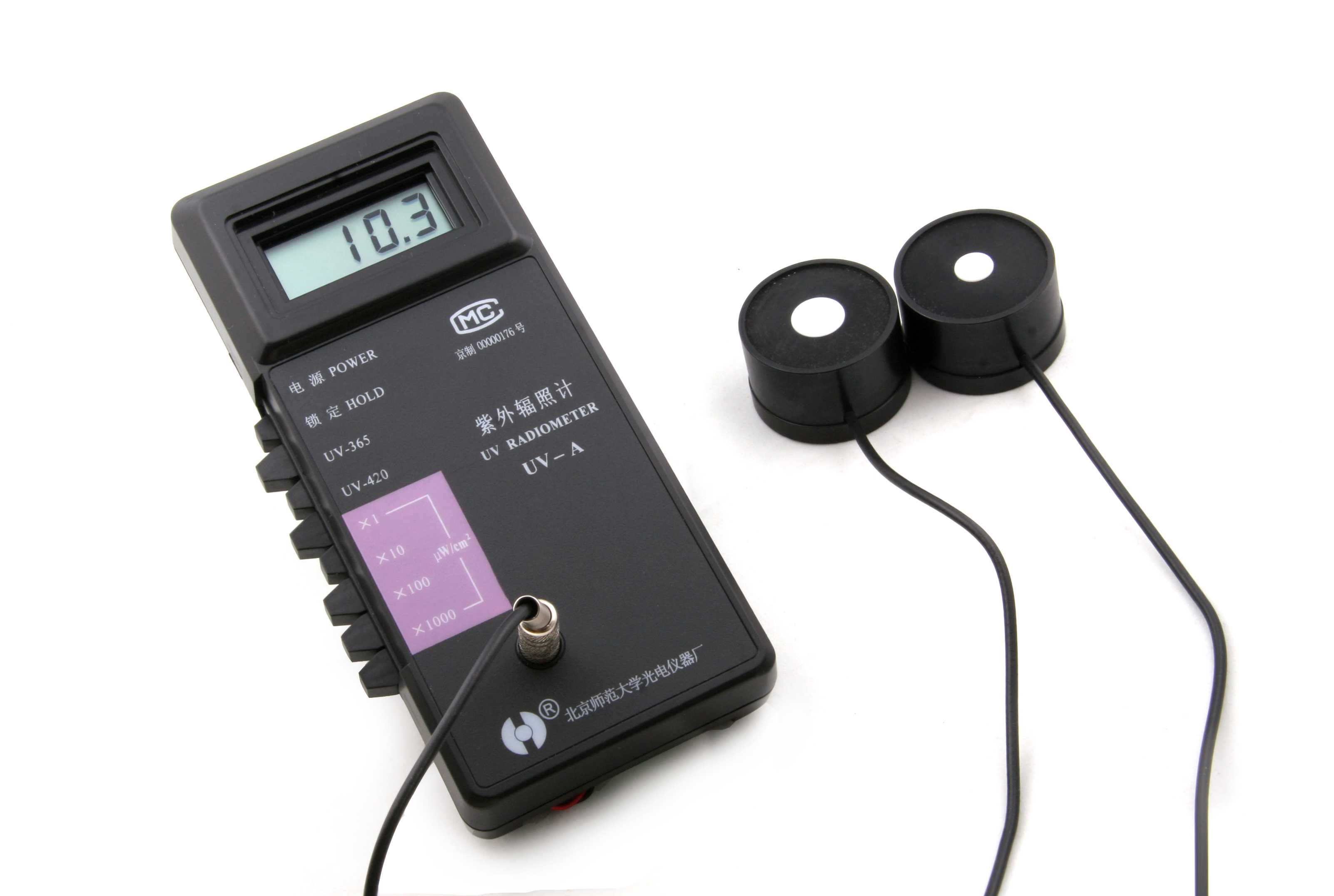 紫外辐照计 UV-A双通道(365nm和420nm) 辐照强度计北师大价格、电话、图片
