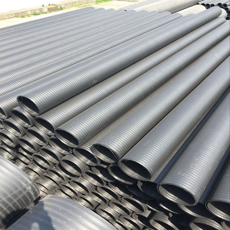 HDPE双壁缠绕管承插缠绕管DN200 300 400 500 600SN8中空壁缠绕管