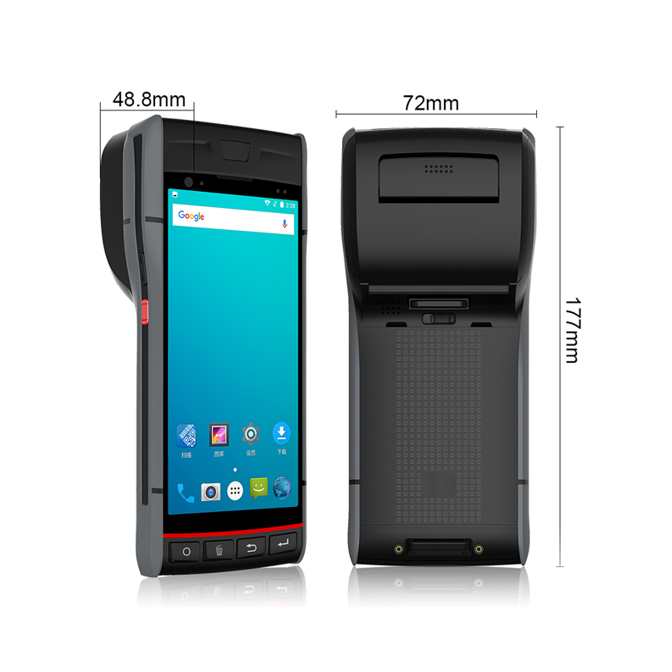 手持终端机带打印NFC PDA仓库盘点不干胶打印_手持终端机_深圳市艾尚物联科技有限公司