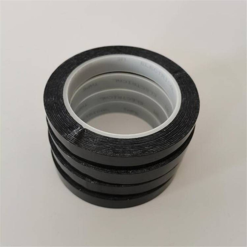 3M1350F-2B黑色玛拉胶带 变压器绝缘阻燃高温pet黑色遮光胶带 视频-搜了网