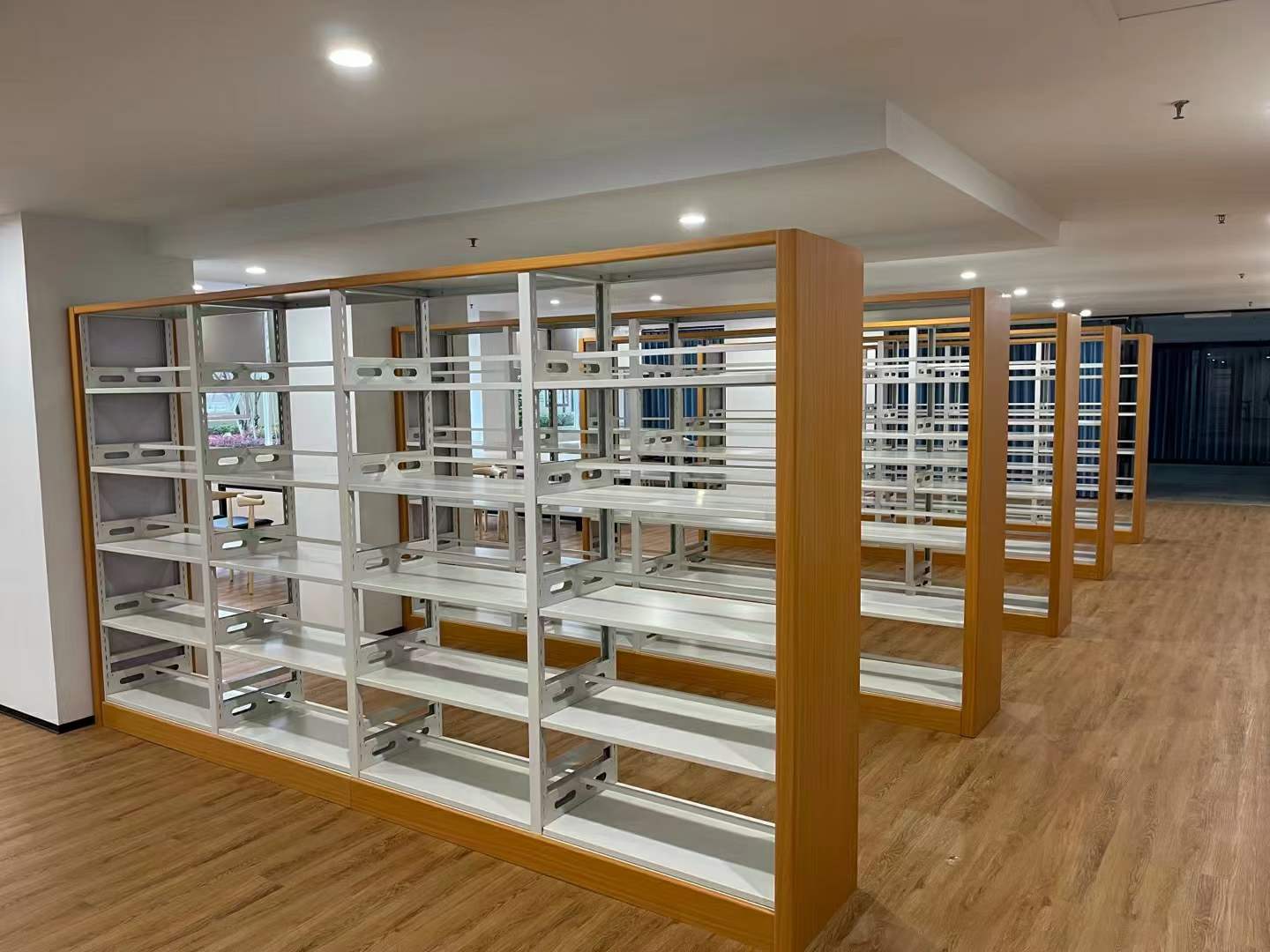 图书馆书架,双面货架,图书存放架,档案资料架,多层货物铁架,钢木组合书架