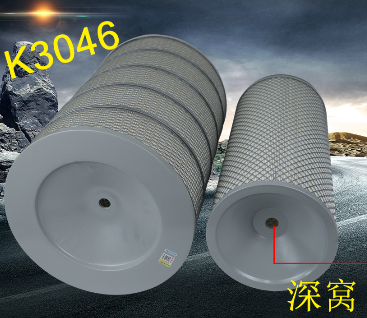 K3046空滤适配东风天龙大力神 欧曼豪沃 金王子货车空气滤芯滤清器-搜了网