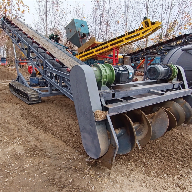 沙土扒料机 取料装车机 履带式扒渣输送机LJKL 视频-搜了网