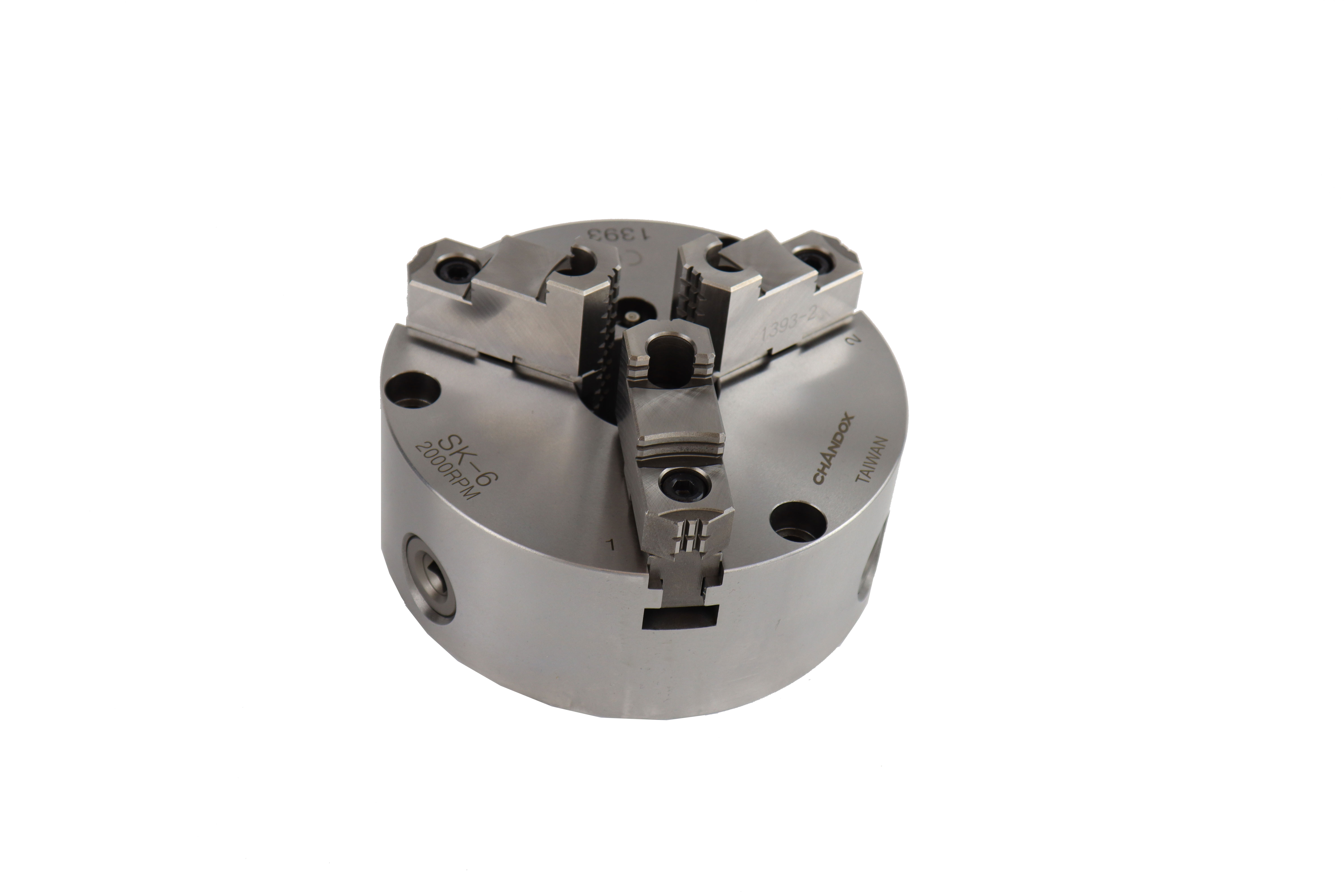 SK6卡盘新款台湾千岛SK-6F三爪手动卡盘配170四轴转台用