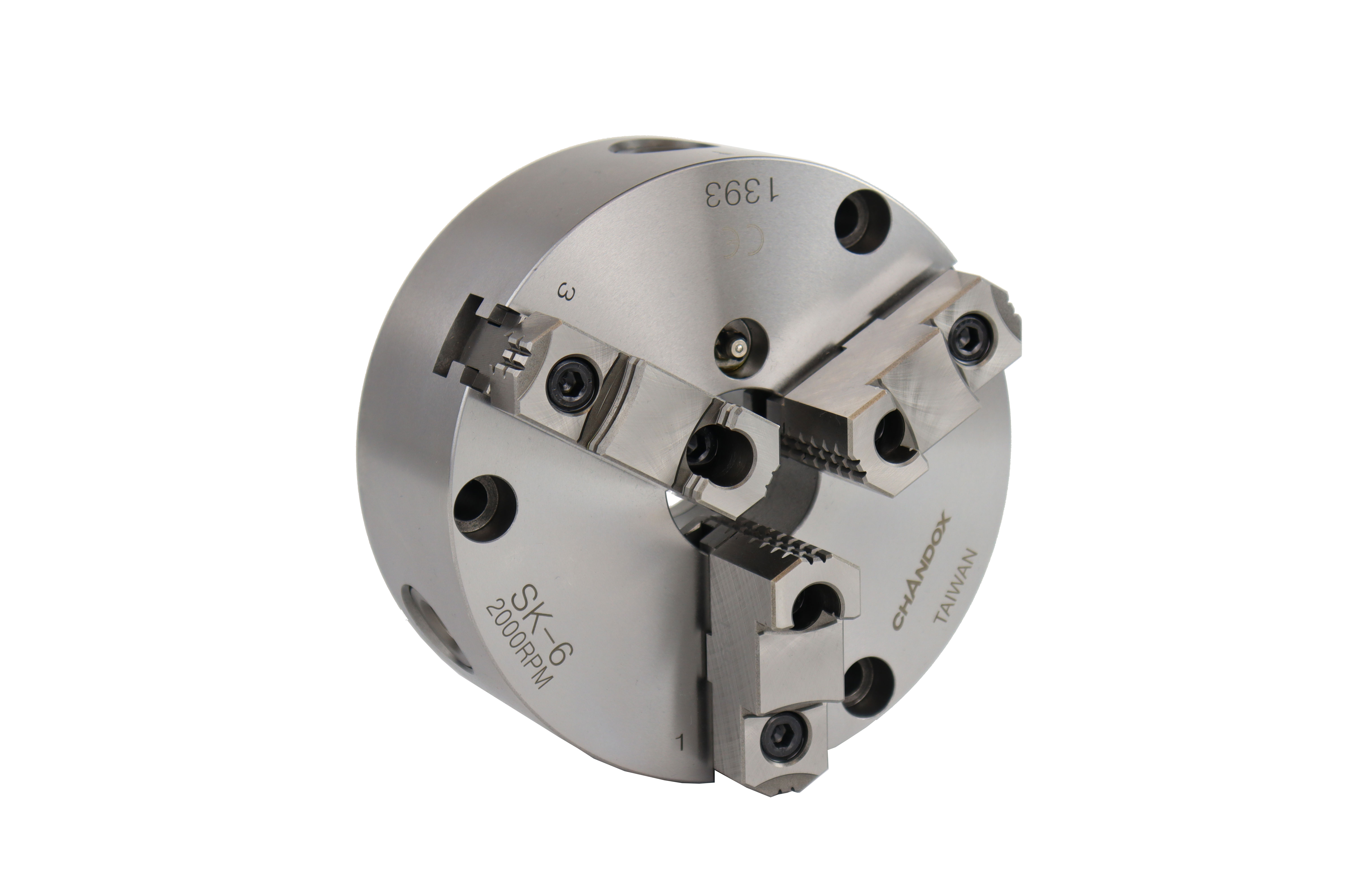 SK6卡盘新款台湾千岛SK-6F三爪手动卡盘配170四轴转台用