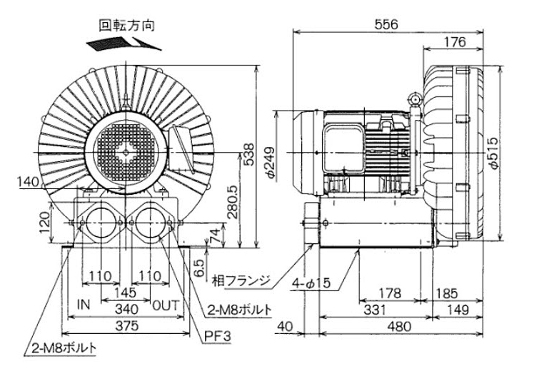 HITACHI 日立风机 VB-080-E3 220V 高温风机-搜了网